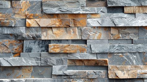 Rough Surface Stone Wall Cladding Stone Material In Interior Or