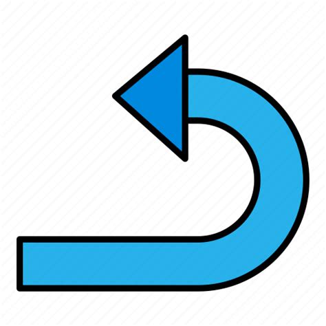 Arrow Curve Left Sign Icon Download On Iconfinder