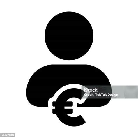 유로 기호 기호 아이콘 벡터 통화 문양 그림에서 남자 사람이 돈 아바타 검은색에 대한 스톡 벡터 아트 및 기타 이미지 검은색 그래픽 사용자 인터페이스 금융 Istock