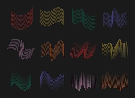 premium vector abstract wave blending lines for decoration set