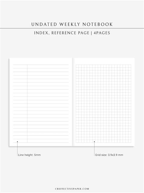 Pre Order Undated Weekly Notebook Passport Size Creffectivepaper Pre Order Undated Weekly Notebook Passport Size Creffectivepaper