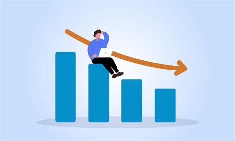 Premium Vector The Graph Of The Economy Went Down The Growth Of