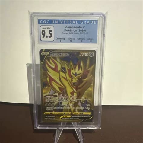 POKEMON SWORD Shield Zacian V Zamazenta V Gold Holo CGC EUR PicClick FR