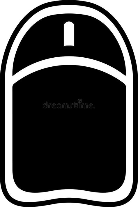 The Drawing Of A Black Computer Mouse A Small Hardware Input Device Used By Hand Illustration