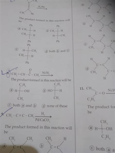 The Product Formed In This Reaction Will Be A Ch3 ∏phph Ch D Both B