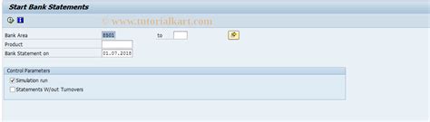 F N SAP Tcode Create Bank Statements
