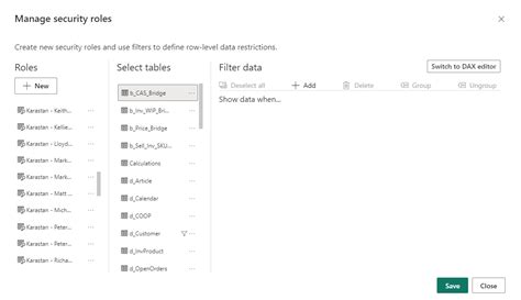 the manage security roles window in power bi deskt microsoft fabric community