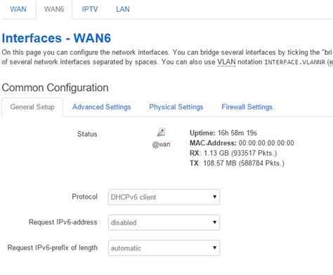 Setting Up IPv6 In OpenWRT Barrier Breaker For TM Unifi Advanxer