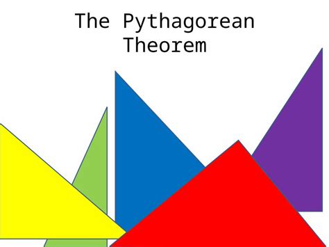 PPT The Pythagorean Theorem The Parts of a right triangle a b c l egs hypotenuse a² b² c²