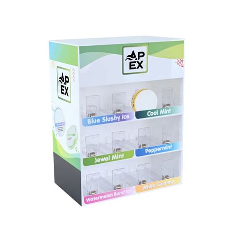 Double Sides 3 Tiers Countertop Acrylic Pouch Display Rack