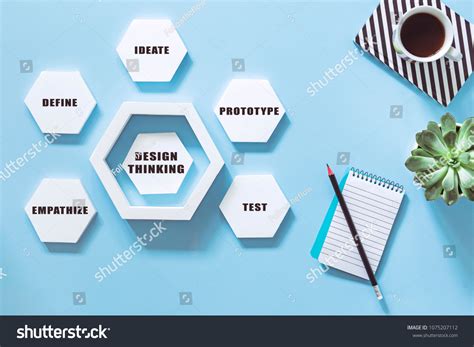Design Thinking Process Diagram Notebooks Cup Stock Photo Shutterstock