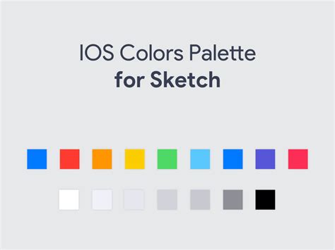 Ios Colors Palette Free Sketch Resource Sketch Elements
