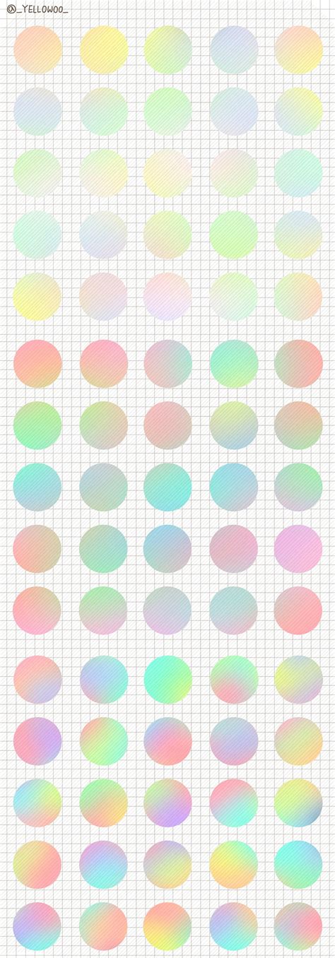 그라데이션 동그라미 스티커 세트