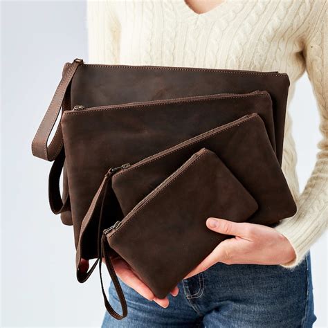 Leather Makeup Bag Etsy