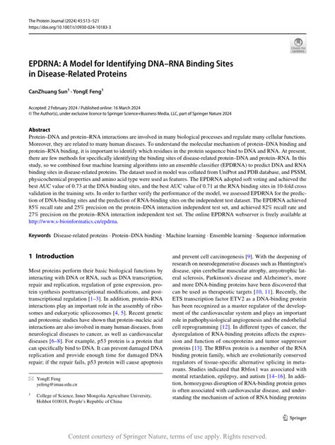 Epdrna A Model For Identifying Dna Rna Binding Sites In Disease