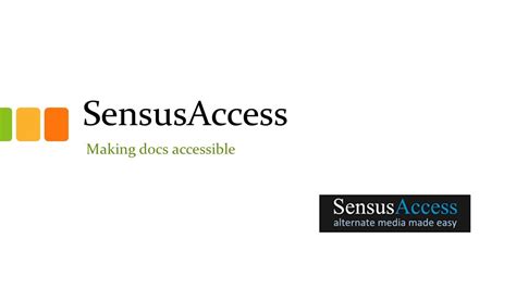Sensusaccess Document Conversion Youtube