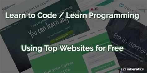 Learn To Code Learn Programming Using Top Websites For Free