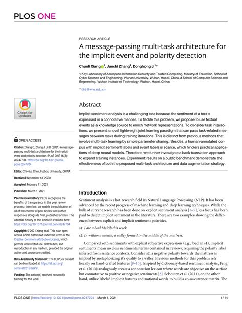 pdf a message passing multi task architecture for the implicit event