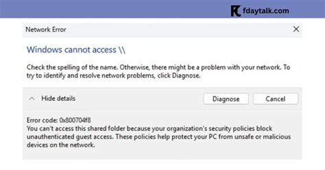 Fix Windows Error Code 0x800704f8 Quickly