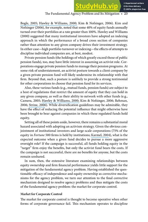 1 The Fundamental Agency Problem And Its Mitigation Pdf