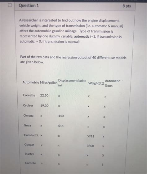 solved 8 pts d question 1 a researcher is interested to find