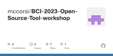 Github Mccorsibci 2023 Open Source Tool Workshop