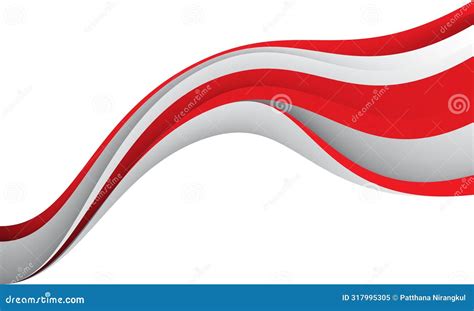 Abstract Red Curve Shadow Overlap On White Design Modern Luxury