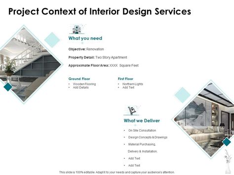 Project Context Of Interior Design Services Ppt Powerpoint Presentation