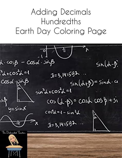 Adding Decimals Hundredths Earth Day Coloring Page Bundle Tpt