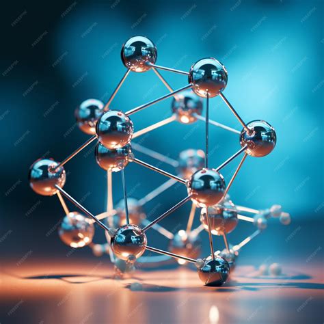 Premium Photo Molecule Atom Model Abstract Structure Science