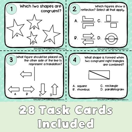 Transformations Task Cards