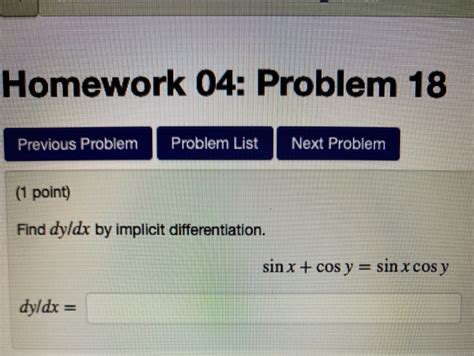 solved homework 04 problem 19 previous problem problem list