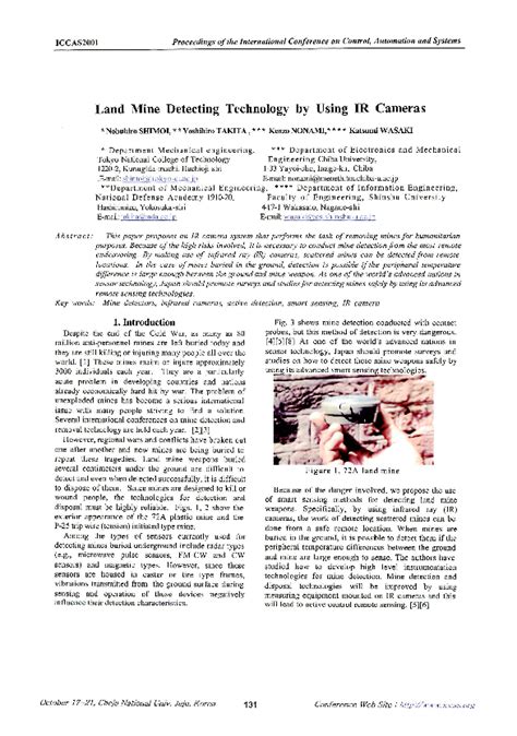 Pdf Land Mine Detecting Technology By Using Ir Cameras