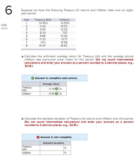 Solved Suppose We Have The Following Treasury Bill Returns