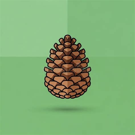 Cone Is Prominently Brown With Individual Scales Accentuated By Bold