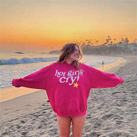 Hot Girls Cry Star Print Hoodie