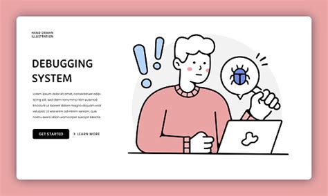 Ilustrasi Datar Untuk Template Halaman Web Konfigurasi Sistem Pembaruan Perangkat Lunak Bug