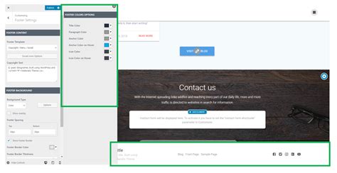Customize Footer Colors Materialis Theme