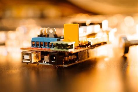 Parts For Assembly Cnc Machine Arduino Board For Controlling The Machine Stock Image Image