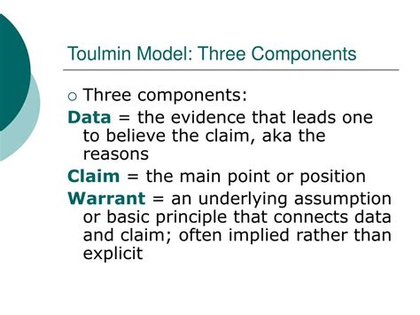 Ppt Structuring And Analyzing Arguments The Classical And Toulmin Models Powerpoint