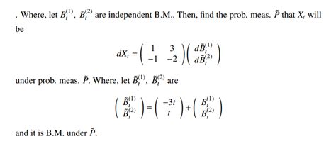Solved I Now Consider Next Sde Under The Prob Meas P