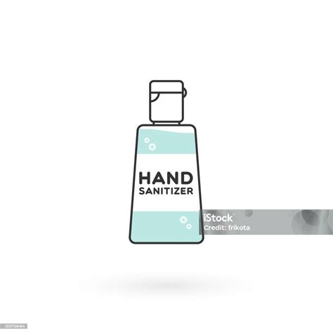 손 소독제 병을 분리 바이러스 박테리아 독감 코로나바이러스에 사용되는 알코올 젤세척 무수 핸드 클리너 포켓 크기 손씻기 벡터
