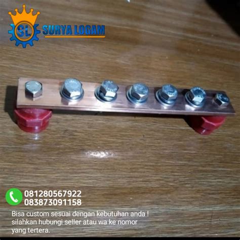 Jual Busbar Tembaga 5mm X 30mm X 200mm Busbar Grounding Busbar Custom Jakarta Barat