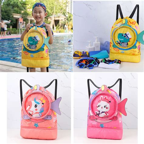 Children-Swimming-Bag-Beach-Pool-Swim-Wet-And-Dry-Clothes-Shoes ...