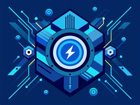 Abstract Geometric Technology Shape Of Glowing Vector Image