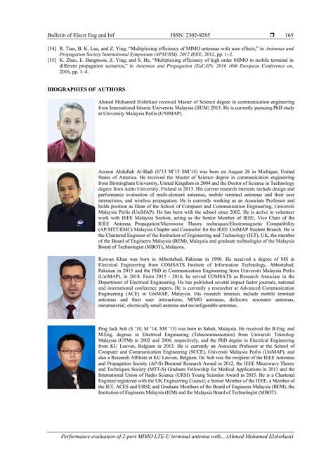 Performance Evaluation Of 2 Port Mimo Lte U Terminal Antenna With Users Hand Effect Pdf