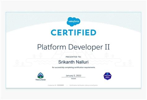 Srikanth Nalluri On Linkedin Salesforce Developer Certification Infosys