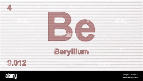 Beryllium Chemical Element Atomic Data And Symbol Illustration Backdrop Stock Photo Alamy
