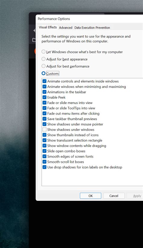 how to totally disable window shadow r windows11