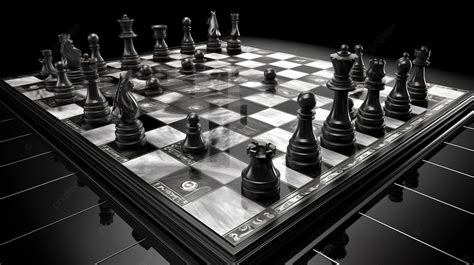 Black And White Chess Desktop Background Wallpaper 3d Render Chess